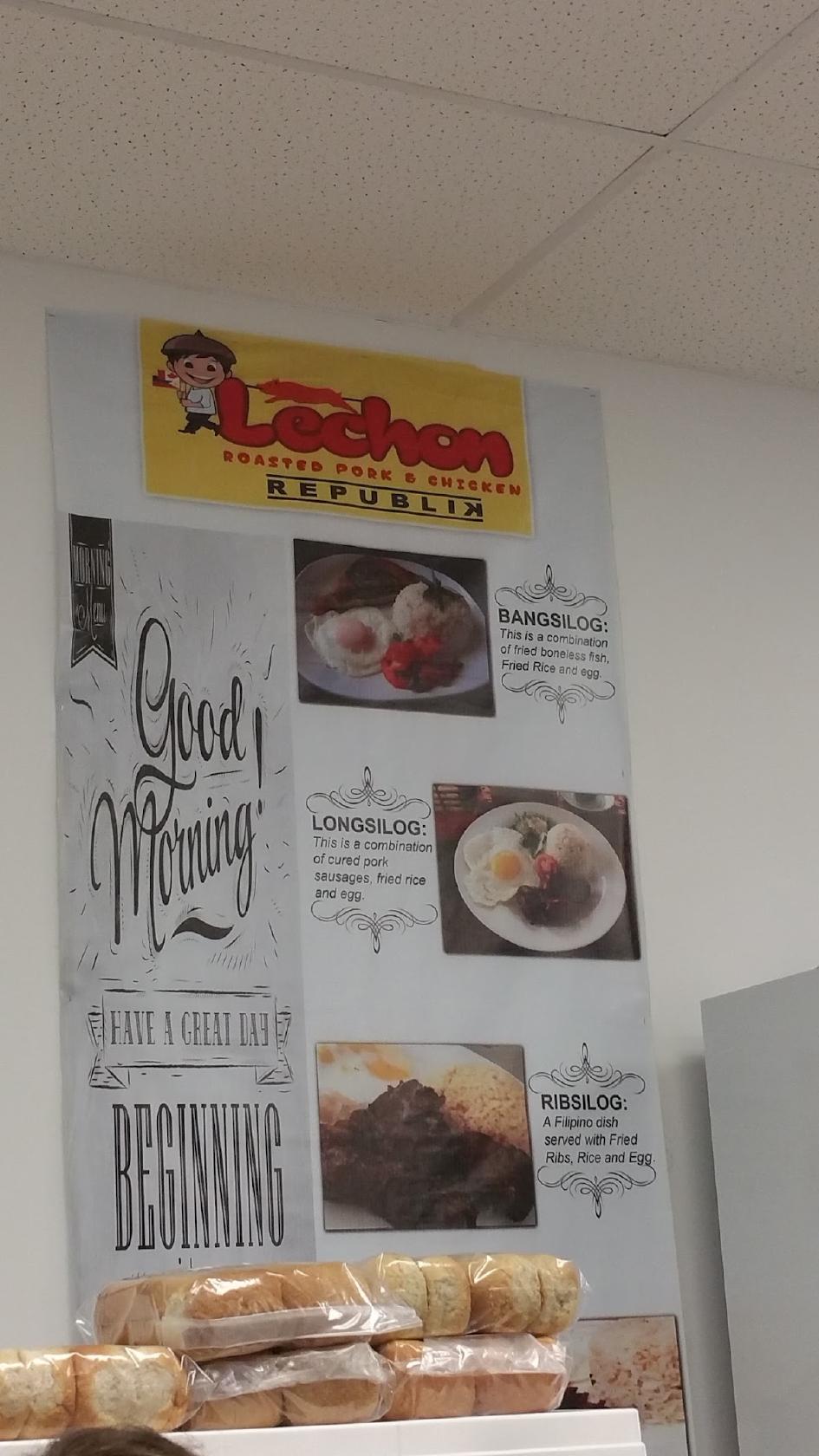 Menu at Lechon Republik - Marlee, Toronto