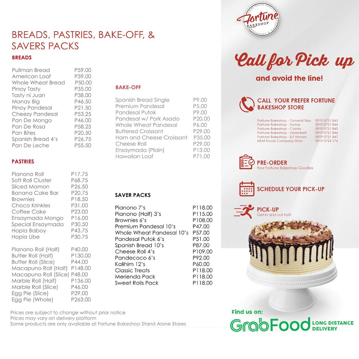Menu at MLM Foods, Inc., Muntinlupa