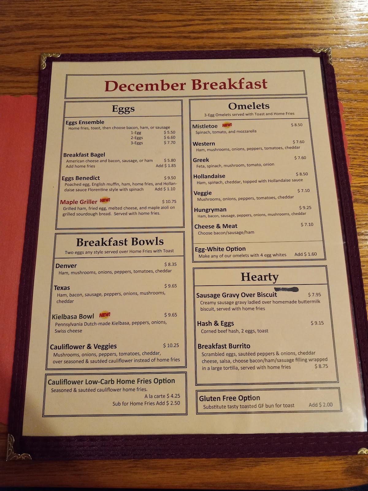 Menu at Our Country Hearts Restaurant, Endwell