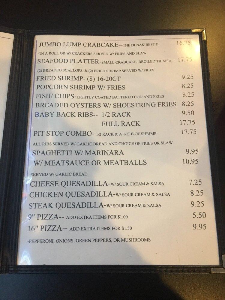 Menu at Pit Stop Pub, Riviera Beach, Fort Smallwood Rd