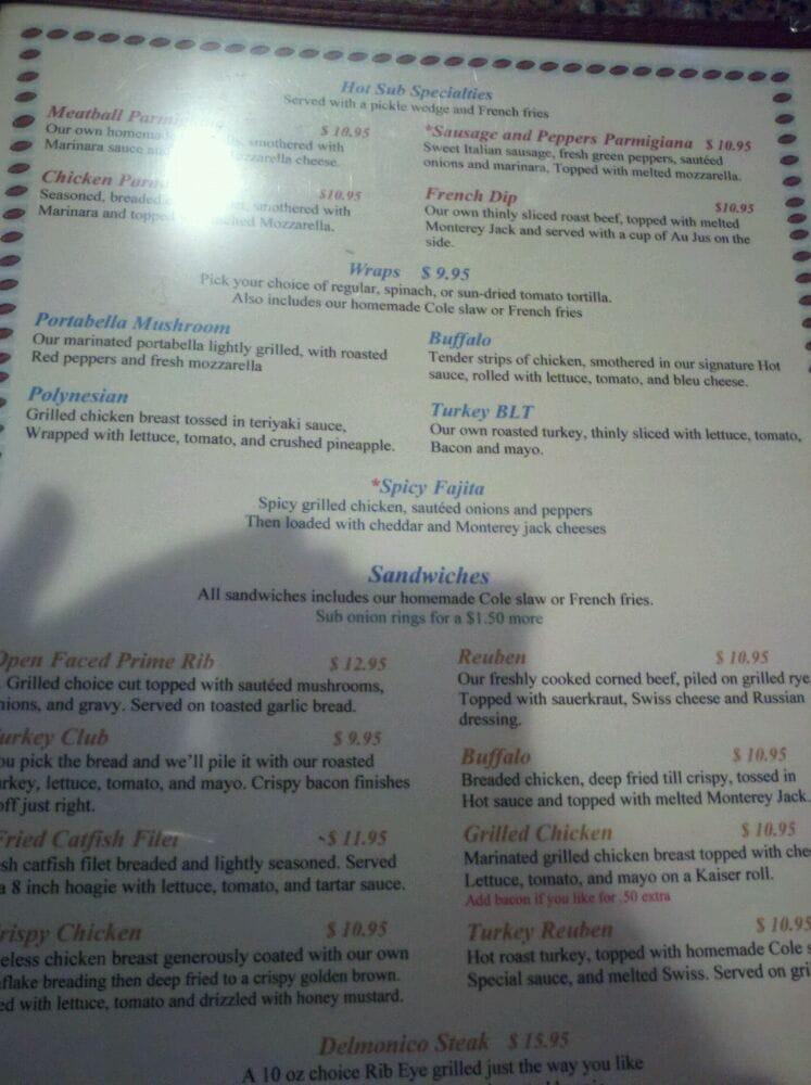 Menu at Applegrill restaurant, Matamoras, Pennsylvania Ave