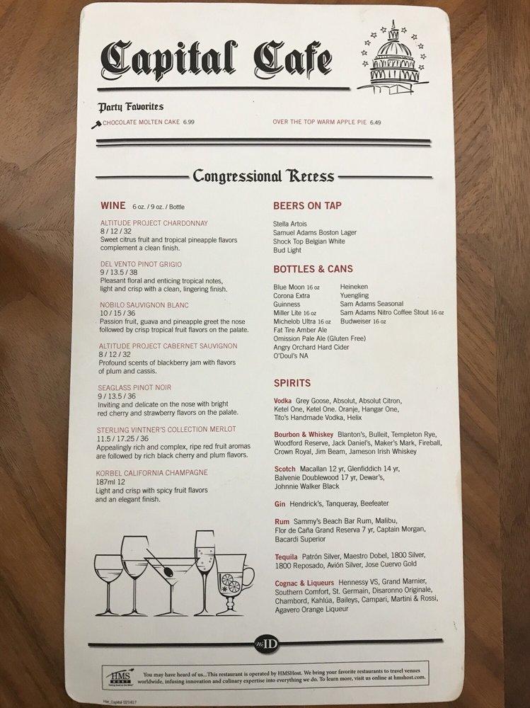 Carta de Capital Cafe, Middletown, 1 Terminal Dr