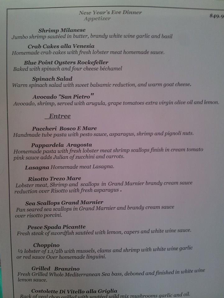Menu at Four Seasons Trattoria pizzeria, Yarmouth