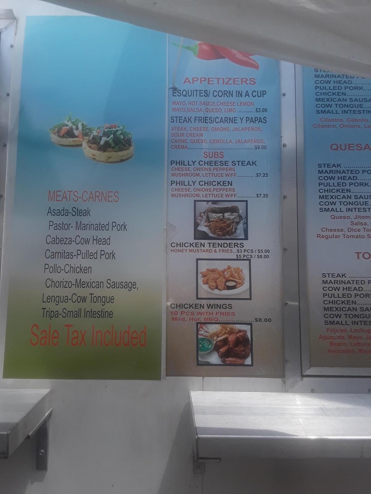 Menu at Tienda El Castillo restaurant, Jacksonville