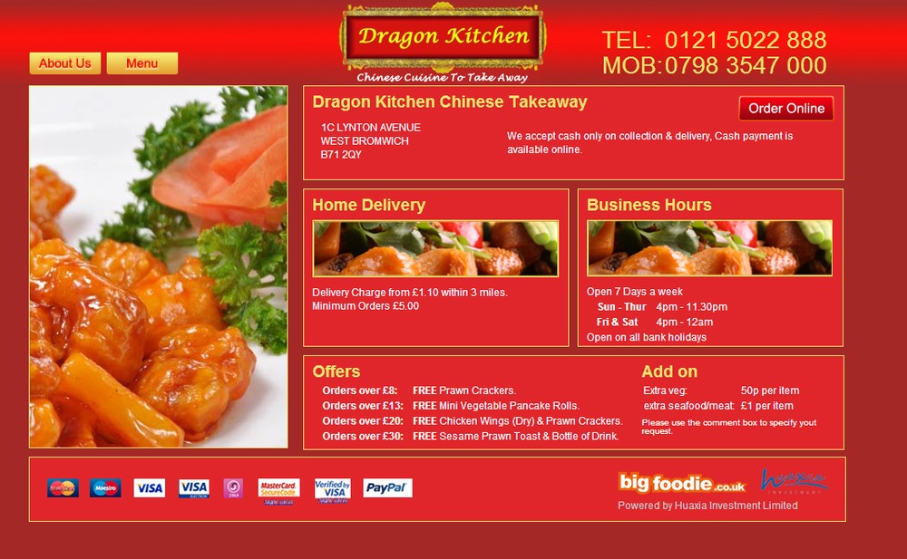 Dragon Kitchen in West Bromwich - Restaurant menu and reviews