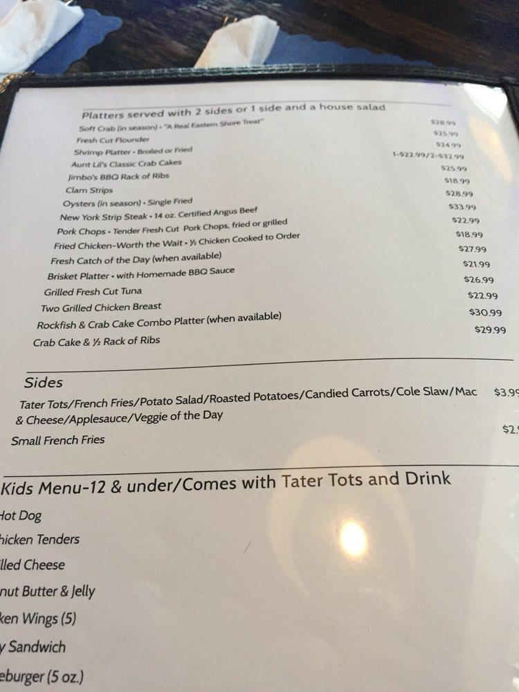 Menu at Full Moon Saloon BBQ, Ocean City