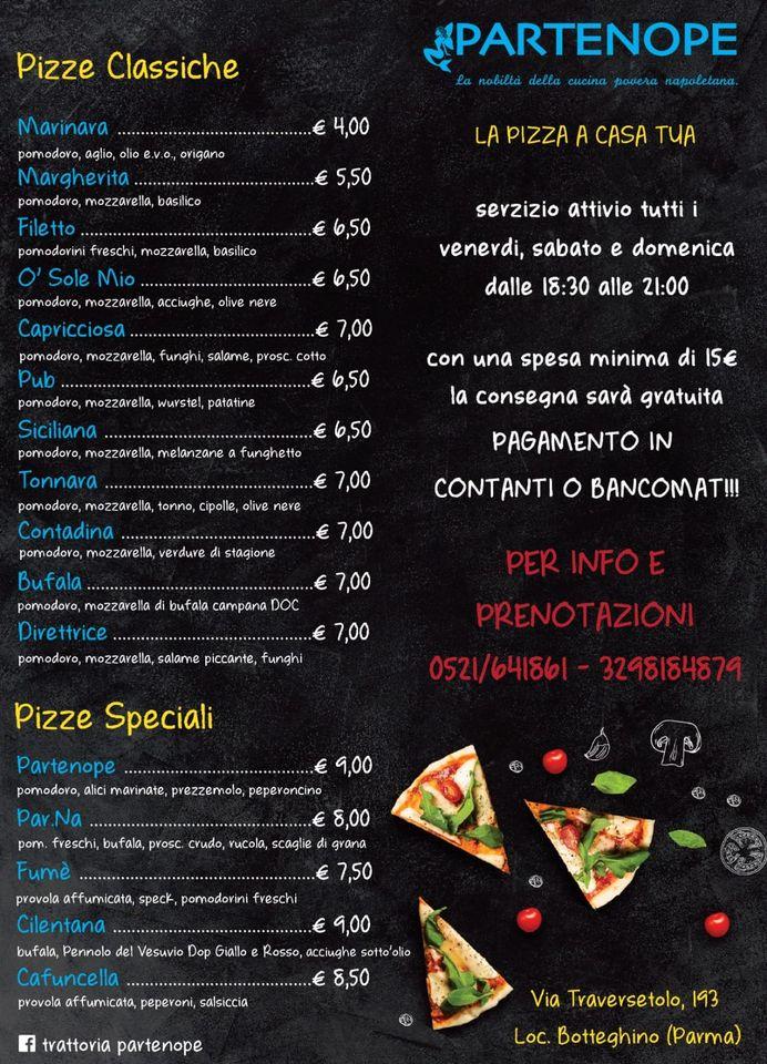 Carta del restaurante Il Capriccio Di Partenope, Parma, Strada ...