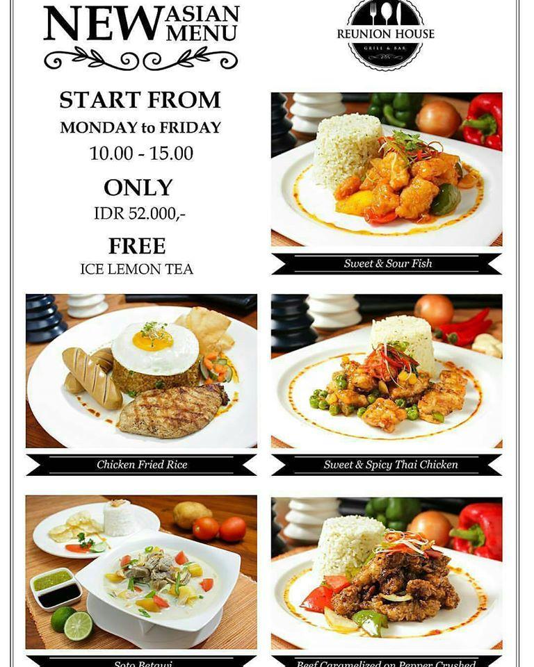 Menu at Reunion Grill & Resto steakhouse, Bandung