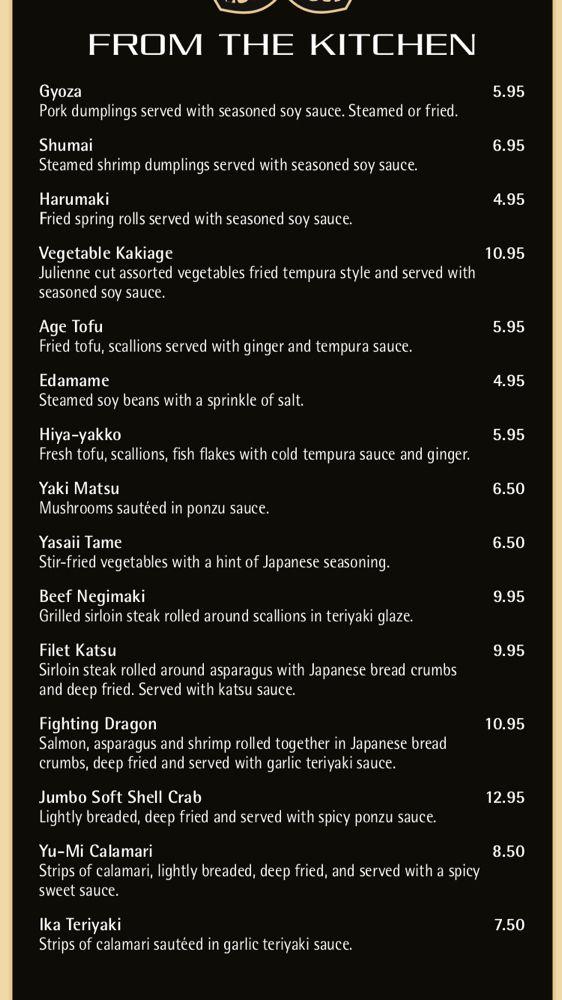 Menu at Yu-Mi Sushi Cafe, Palm Beach Gardens, FL A1AAlt #207