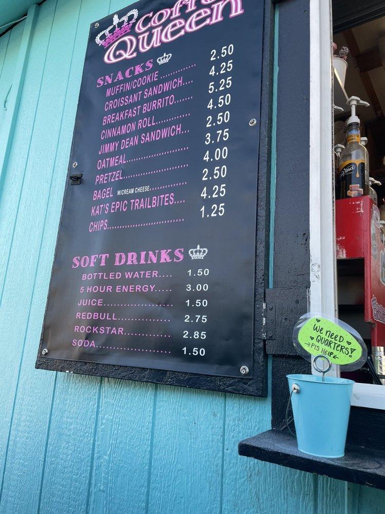 Menu at Coffee Queen, Anchorage