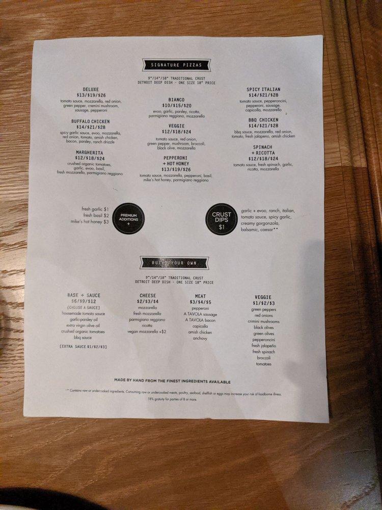 Menu at TAGLIO OTR pub & bar, Cincinnati, 56 E 12th St