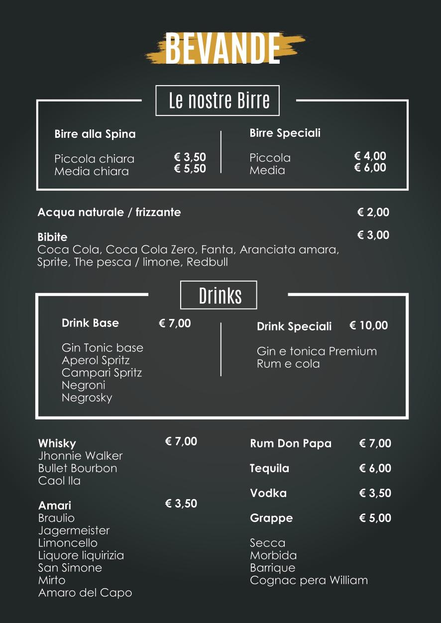 Menu at Circolo 86 restaurant, Osnago
