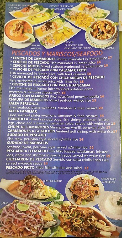 Menu at Golden Chicken II peruvian cuisine holbrook restaurant, Holbrook