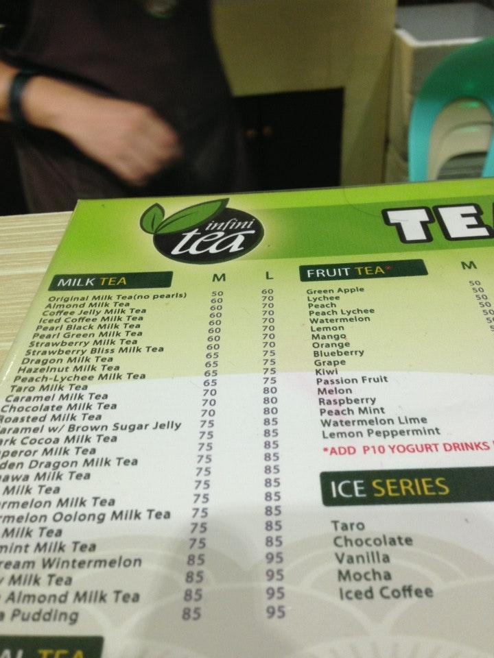Menu at Infinitea, Parañaque, Doña Soledad
