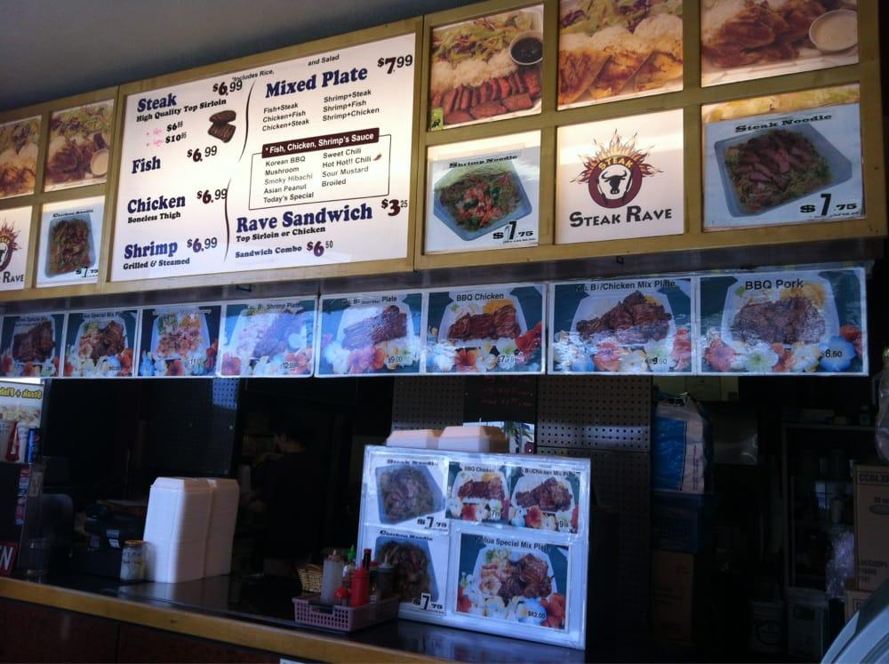Menu at Steak Rave fast food, Kailua, 49 Oneawa St