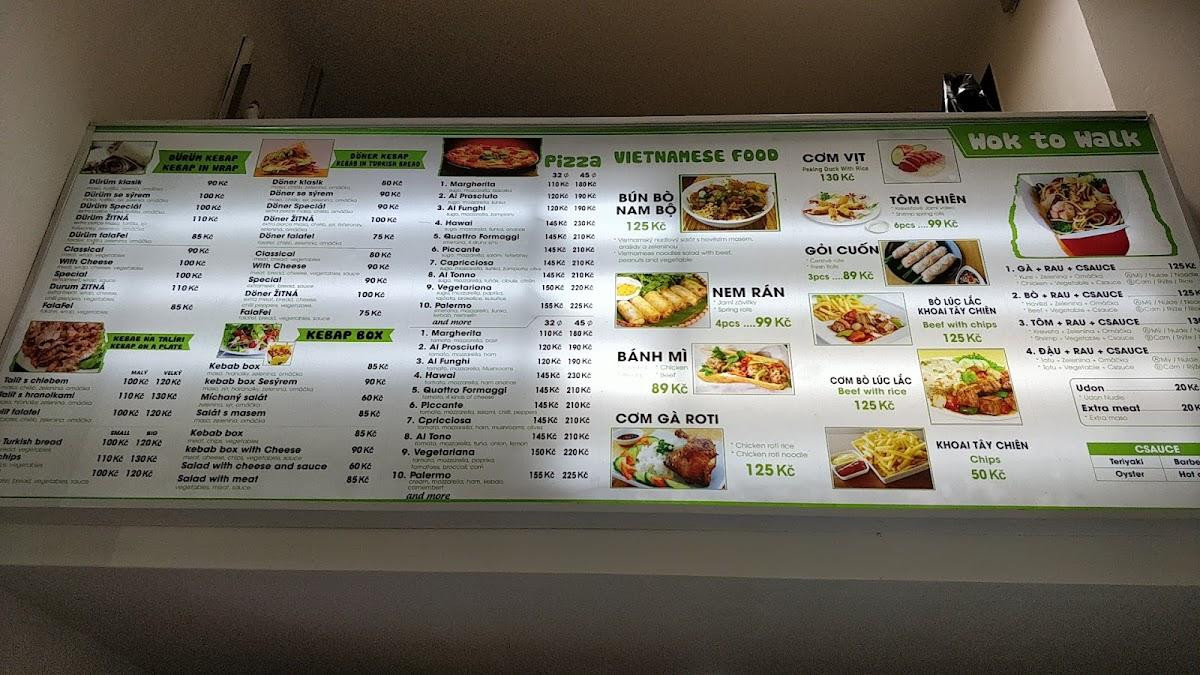 Menu at Wok To Walk - Pizza - Kebab restaurant, Prague