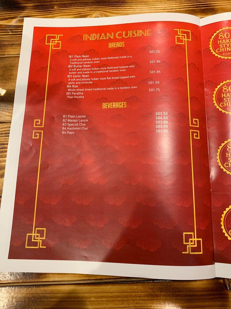 Menu at 80 ATE Indo Chinese Fusion House restaurant, Calgary, 17 Ave SE