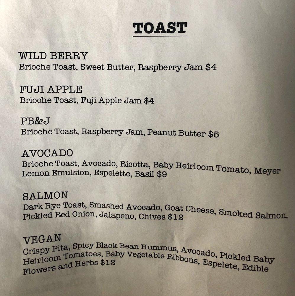 Menu at Cos & Pi restaurant, South Pasadena, 303 Pasadena Ave