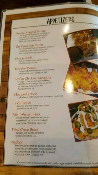 Menu at Rusty Tractor steakhouse, Kensington, 410 N Main St