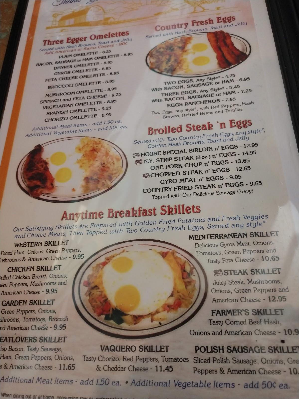 Menu at Sunset Family Restaurant, Waukesha