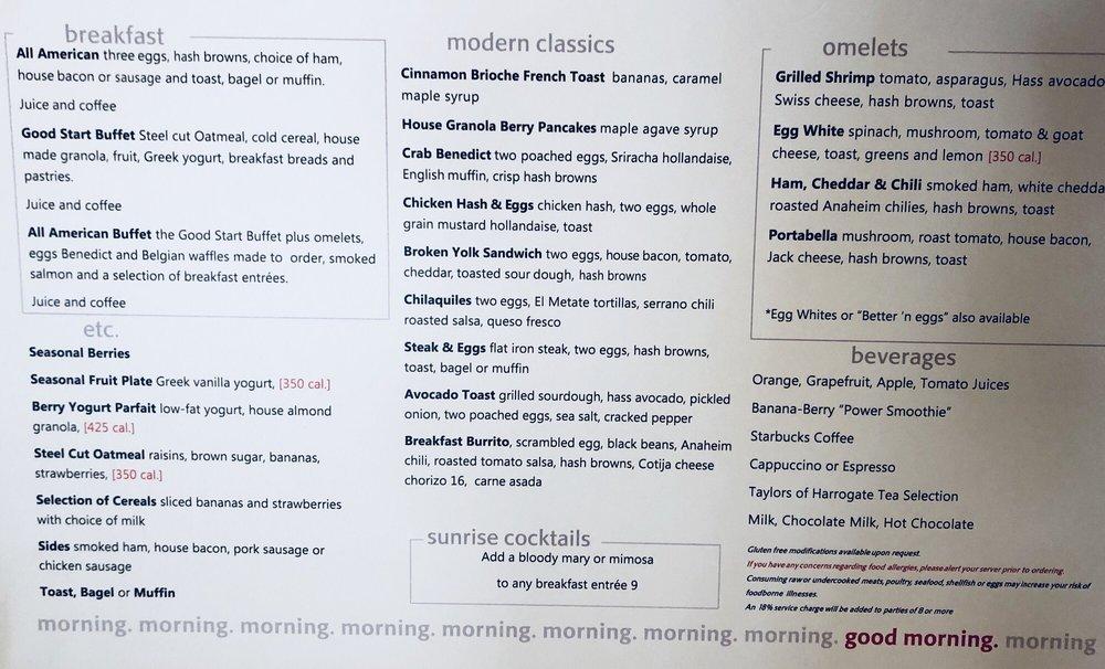 Menu at nFuse Restaurant, Bar & Lounge, Anaheim
