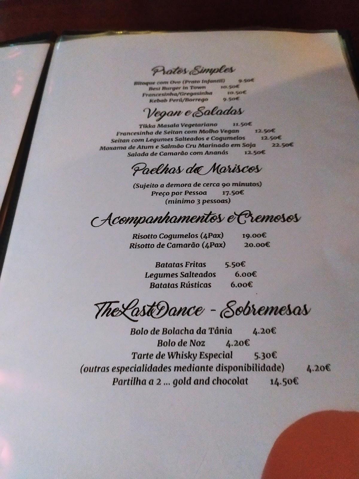 Menu at Contrast Steakhouse, Mira