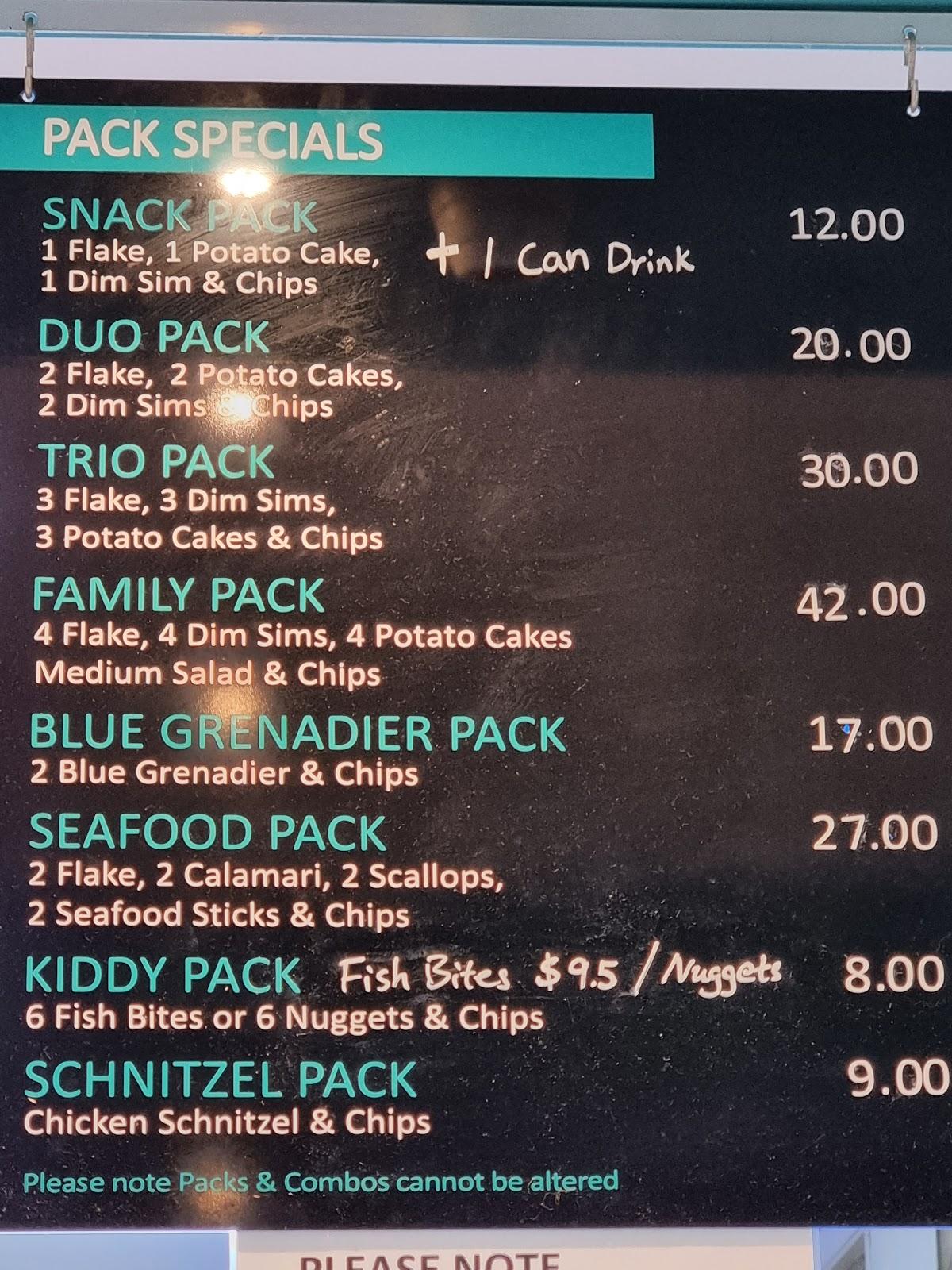 Menu at Flake Shack restaurant, Springvale