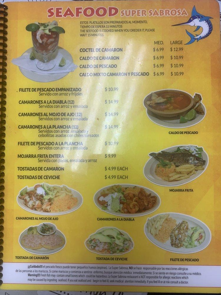 Menu at TORTILLERIA Y POLLOS ASADOS LA SUPER SABROSA restaurant, Fort Worth