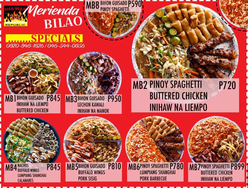 Menu at Ihawan Republic, Tagaytay