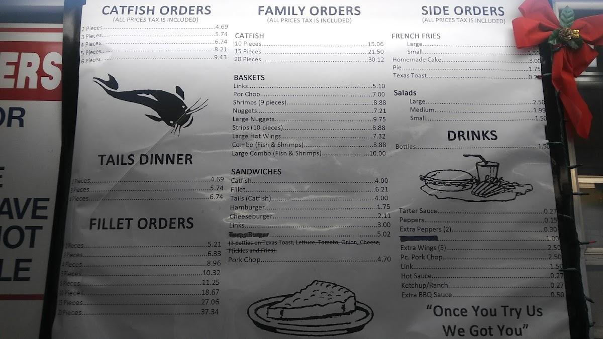 Menu at Ronnie's Catfish & More restaurant, Dallas, S Second Ave