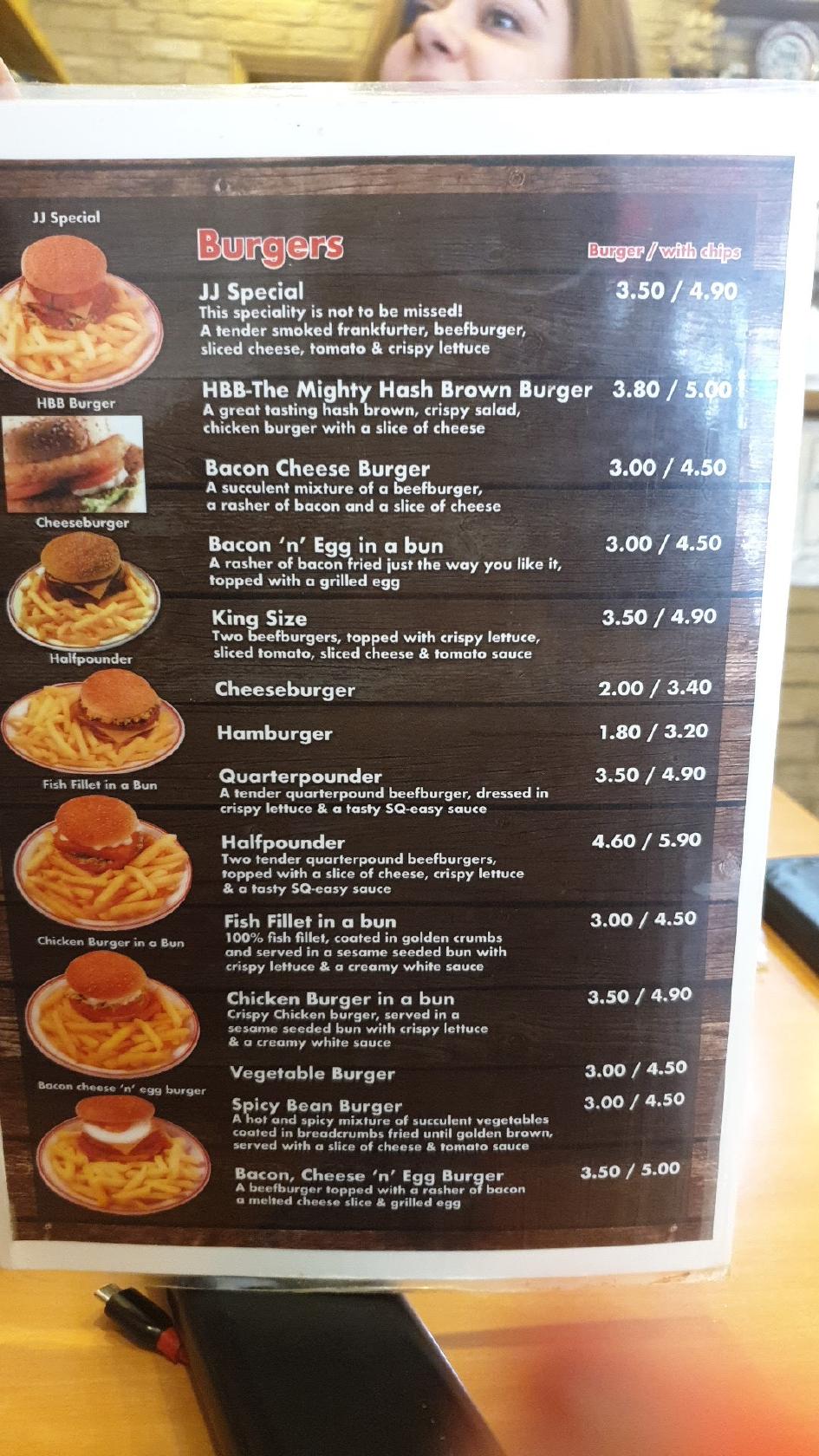 Menu at Jenny's Cafe, London, 59 Station Rd