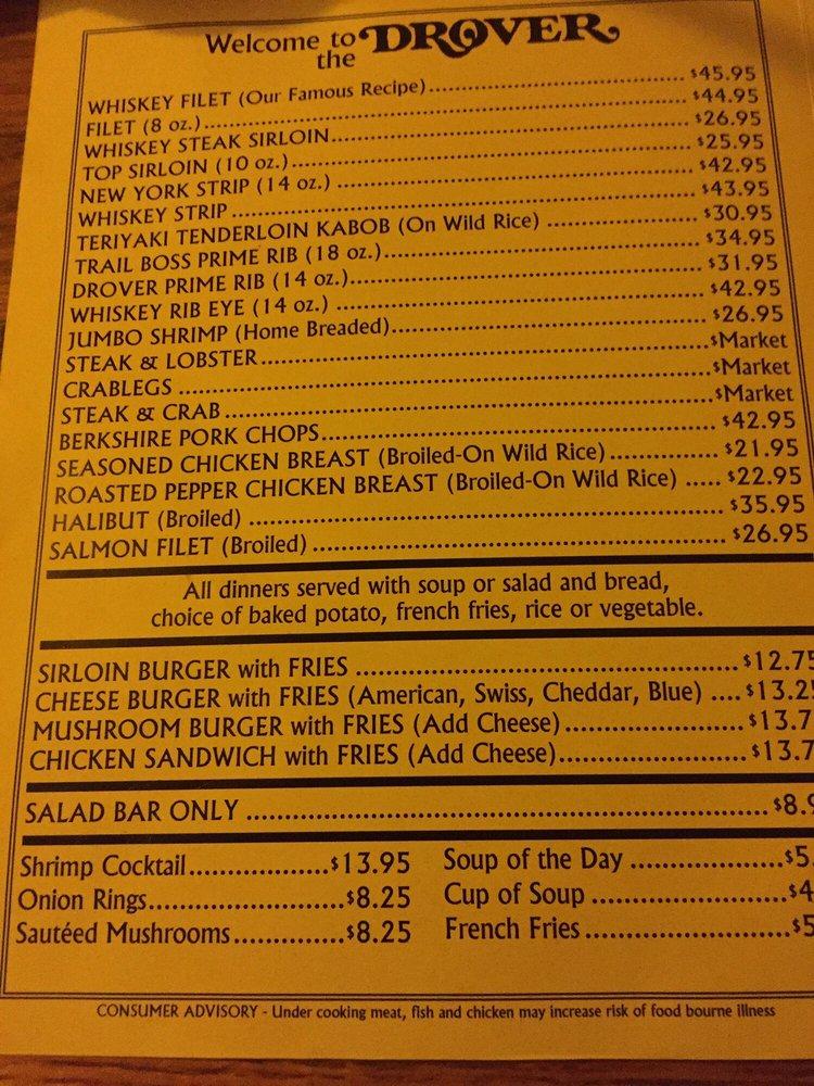Menu at The Drover pub & bar, Omaha, S 73rd St