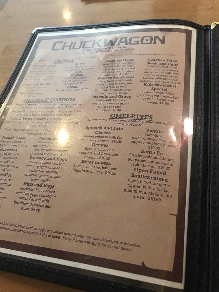 Menu at Chuckwagon Restaurant, Laughlin