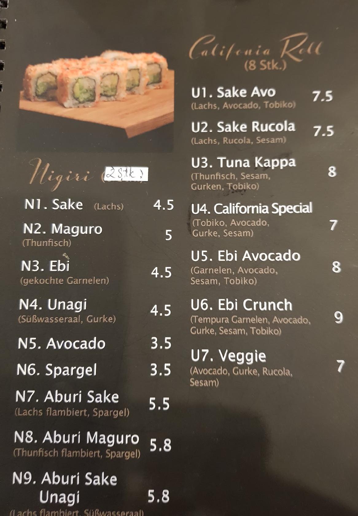 Speisekarte von Mr. T asian fusion restaurant, Essen