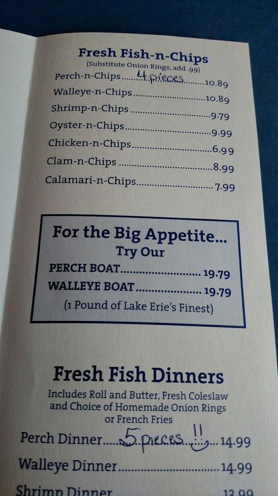 Menu at Jolly Rogers Seafood House restaurant, Port Clinton
