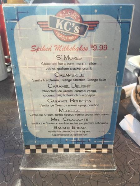 Menu at KC's Classic Burger Bar, North Attleborough