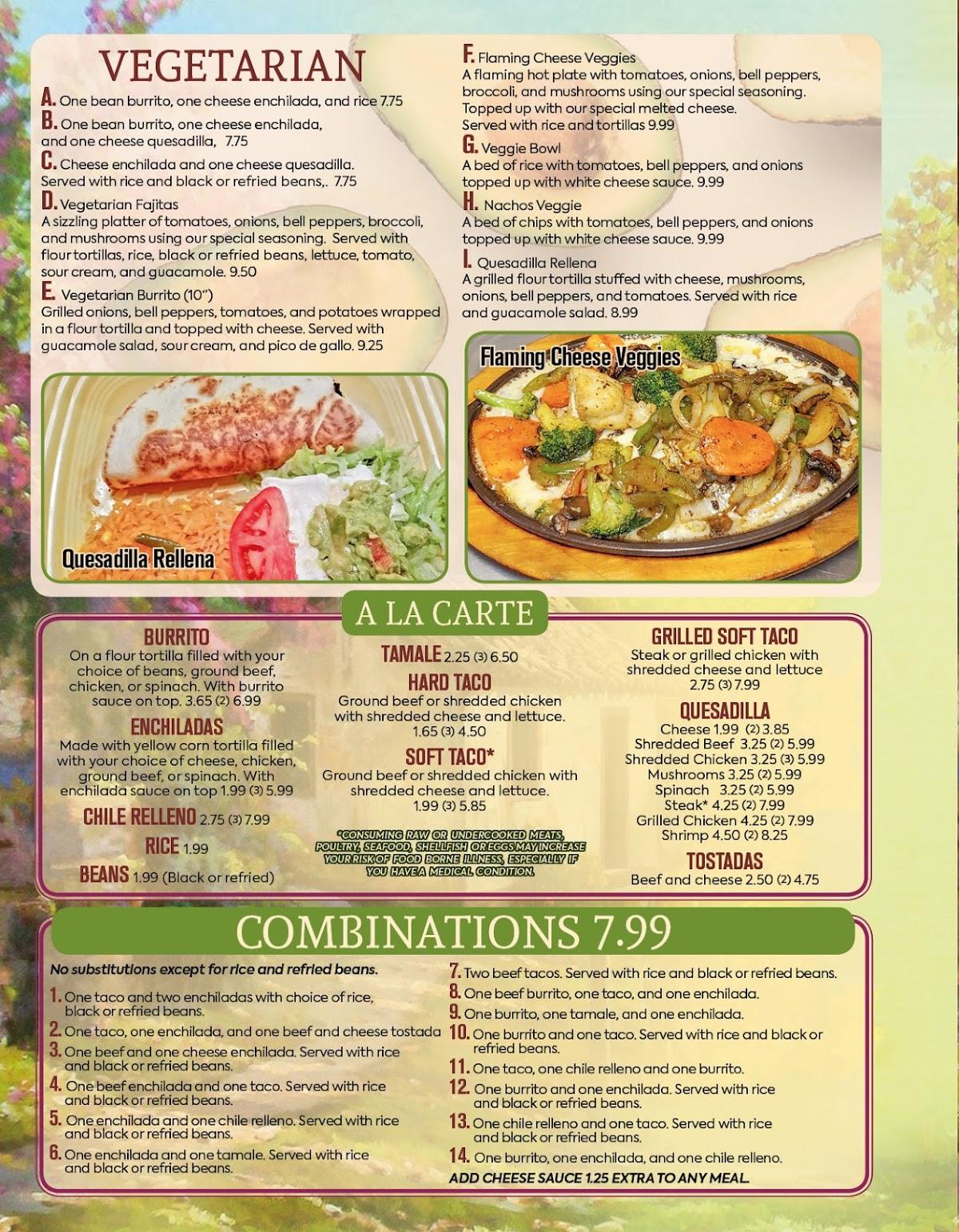 Menu at LA HACIENDA MEXICAN GRILL restaurant, Oneonta