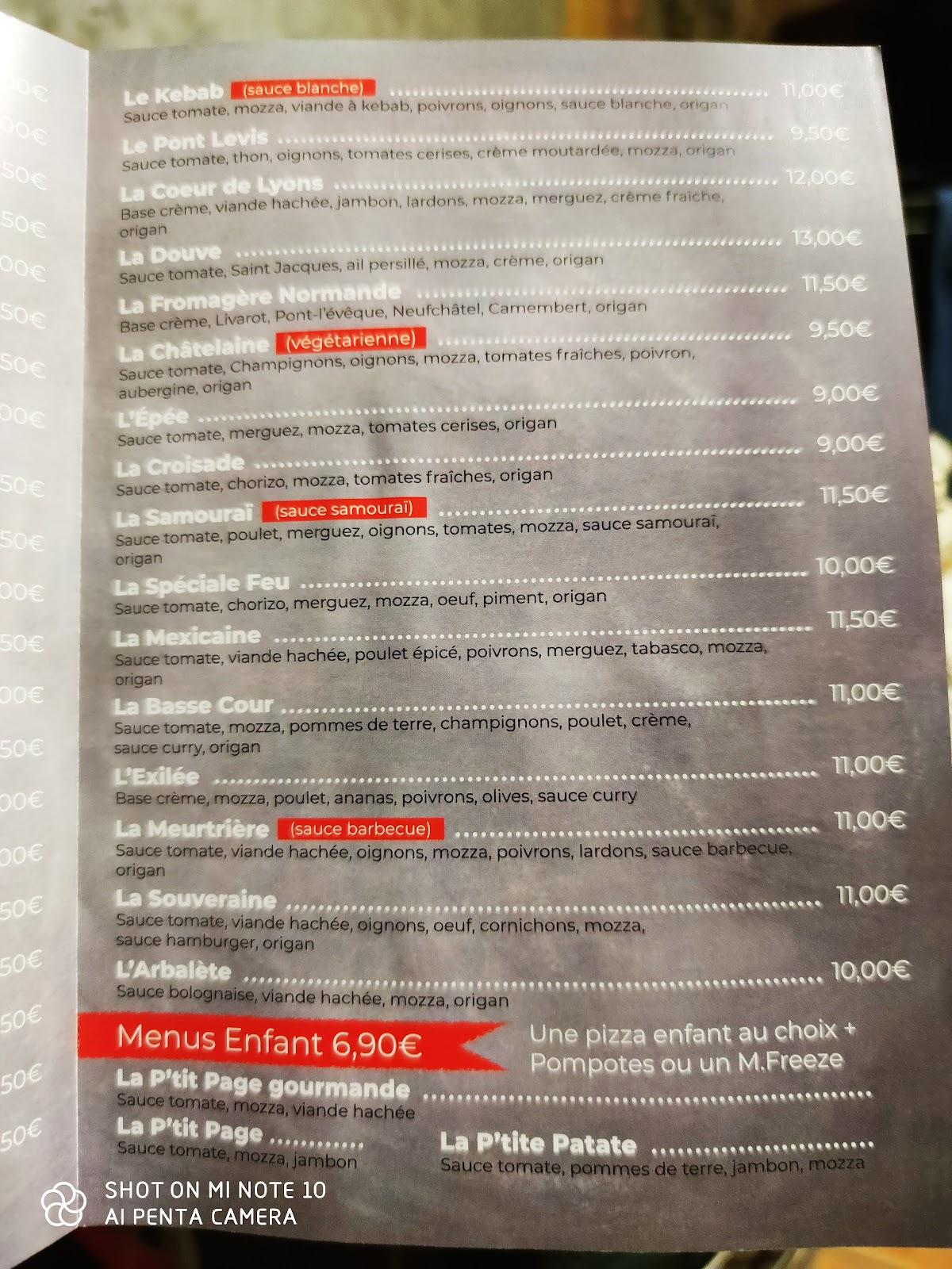 Menu au La Pâte à Thuit - Pizzeria, Le Thuit-Signol