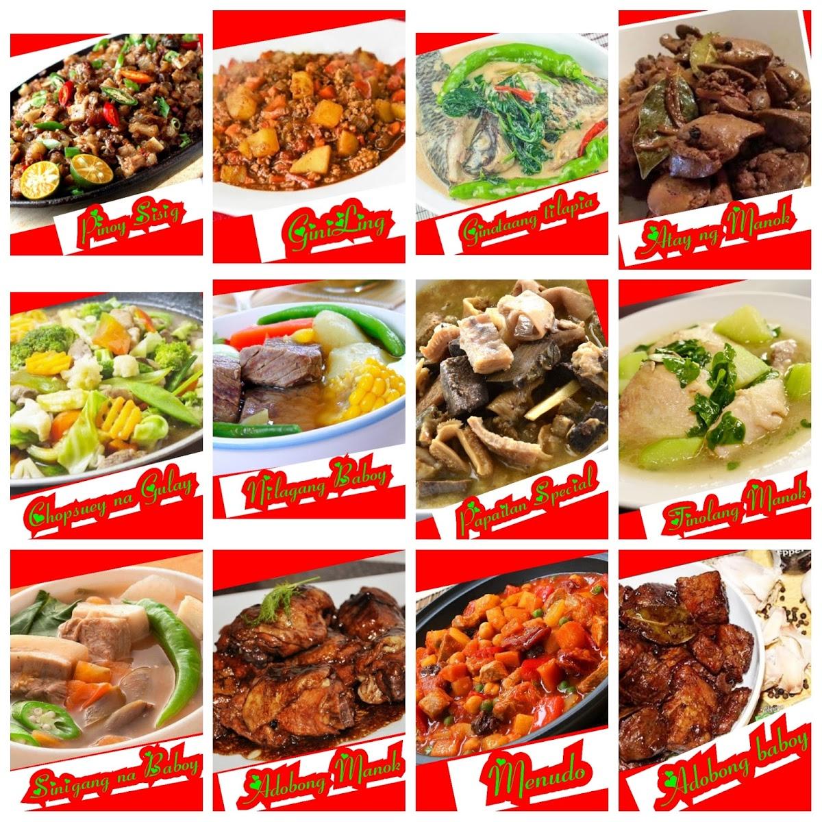 Menu at M & AA CARINDERIA LUTONG BAHAY restaurant, Manila