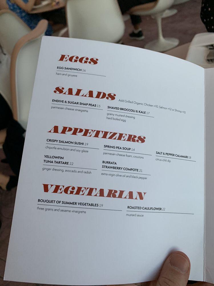 Menu at Paris Cafe, New York City, TWA Hotel