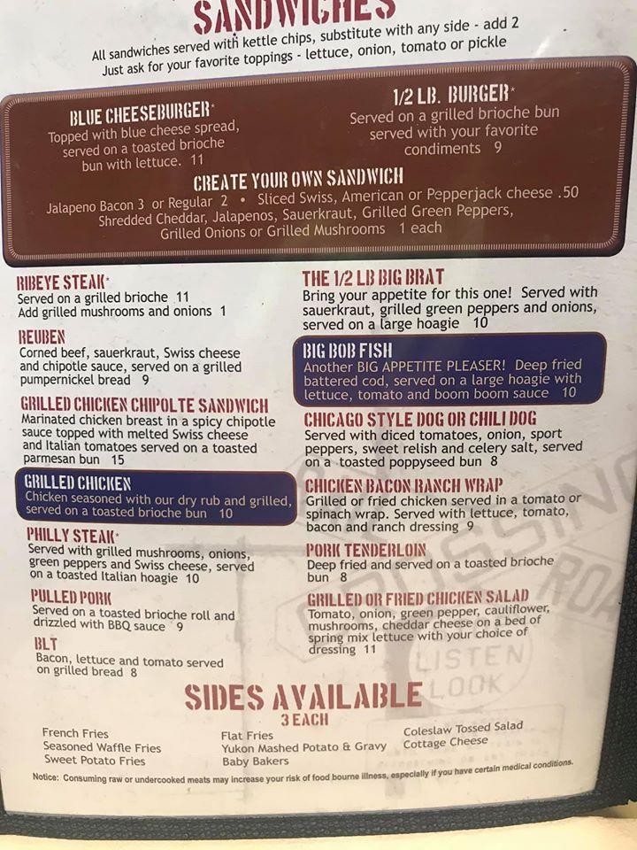 Menu at The Railside Bar and Grill, Nelson