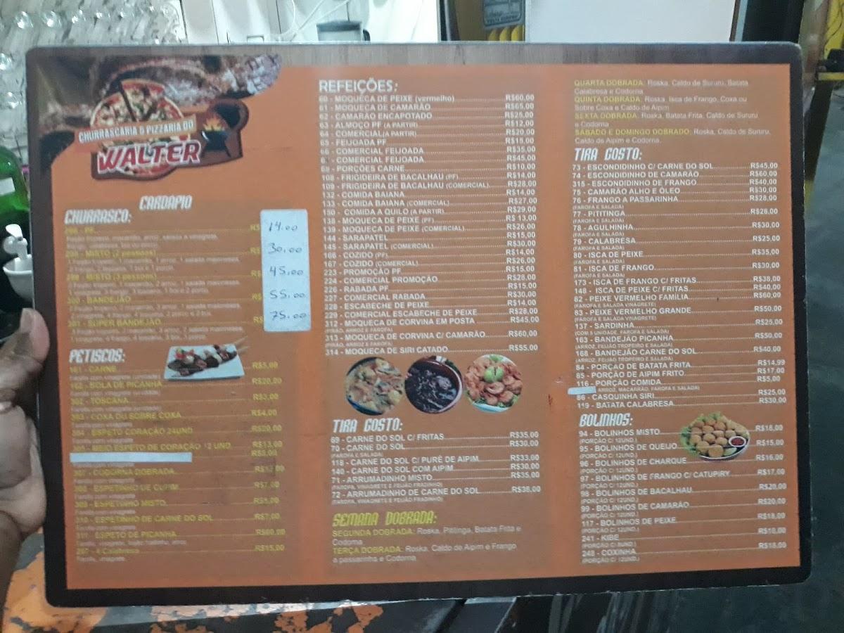 Menu at Bar Do Walter, Salvador