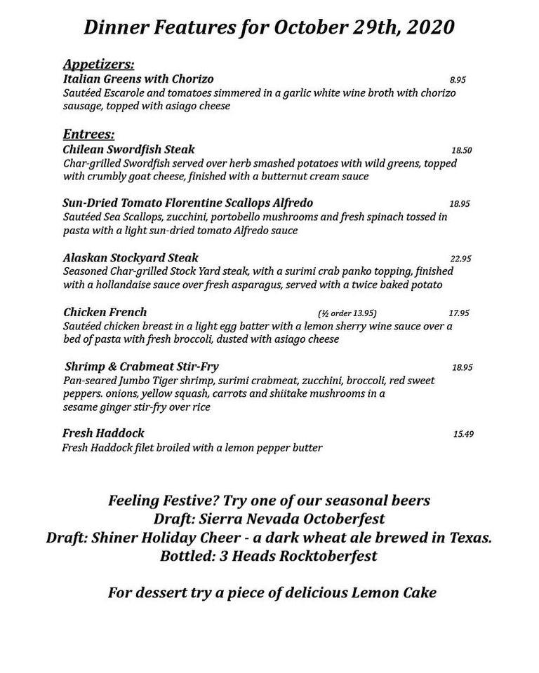 Menu at Jines Restaurant, Rochester