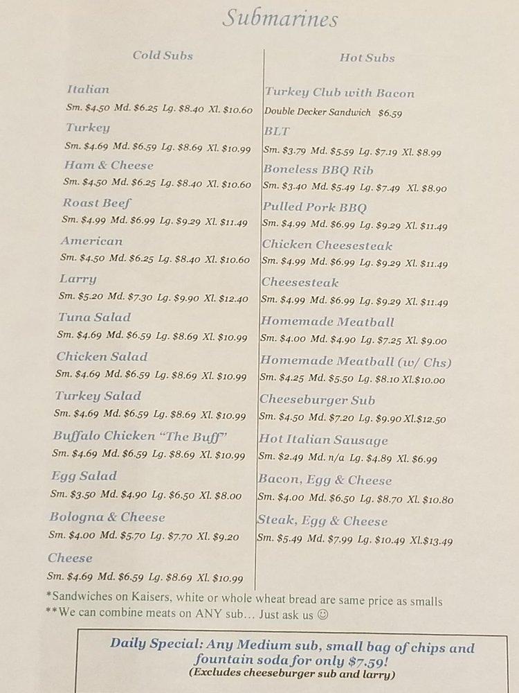 Menu at Little Grocer restaurant, Dover