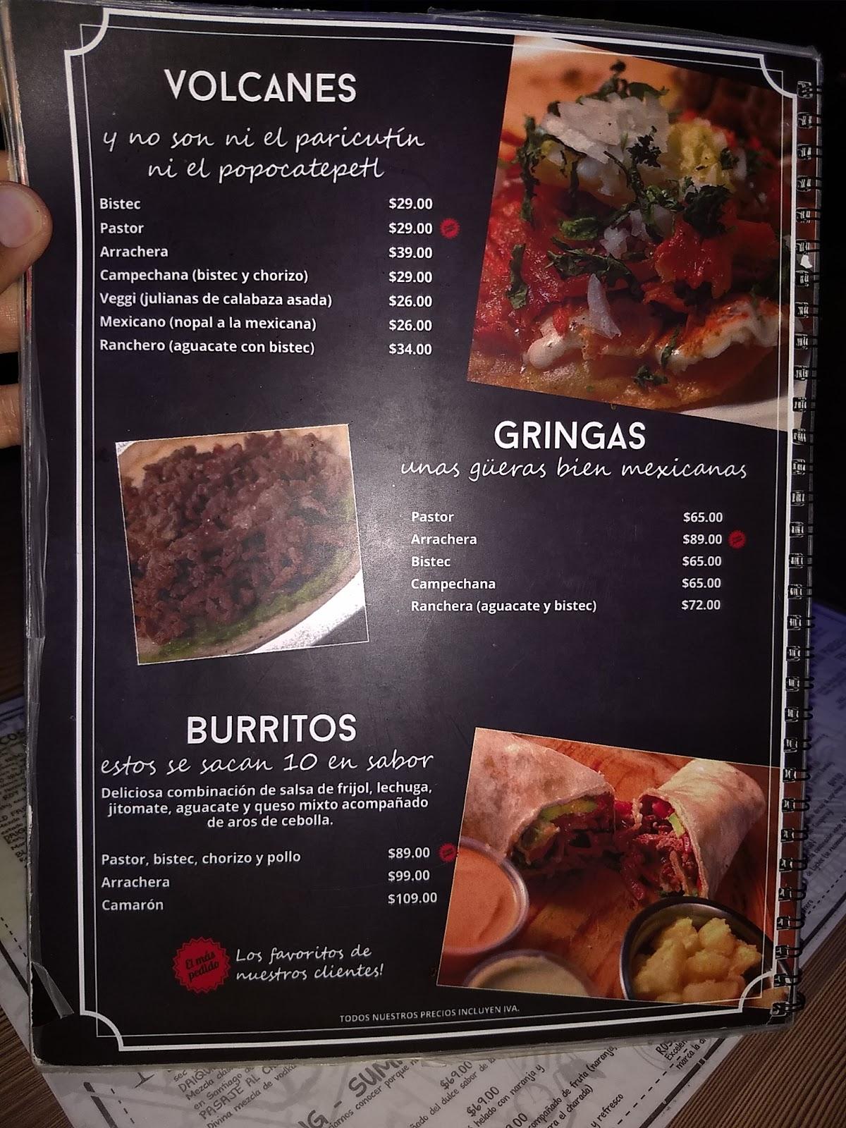Carta del pub y bar taco boom, Morelia, Perif. Paseo del la República ...