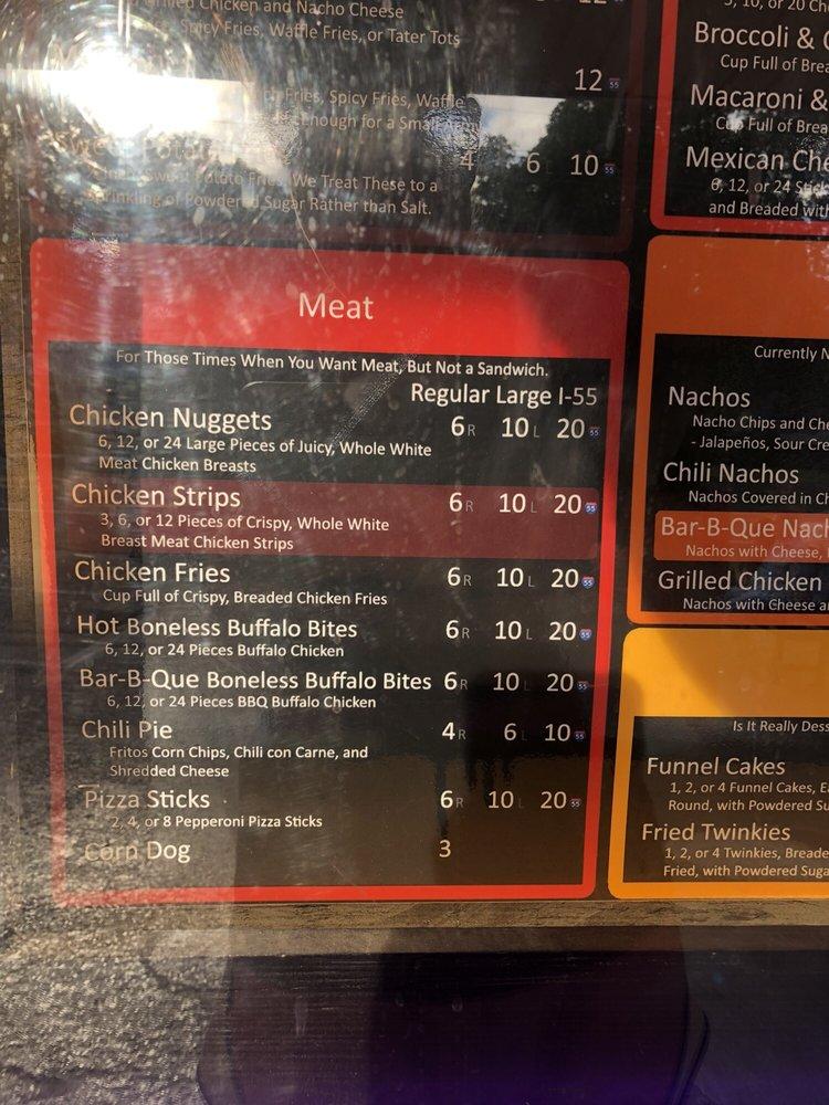 Menu at Velvet Cream–The Dip fast food, Hernando