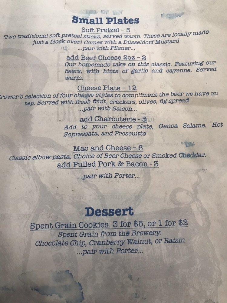 Menu at Eight-Foot Brewing, Cape Coral