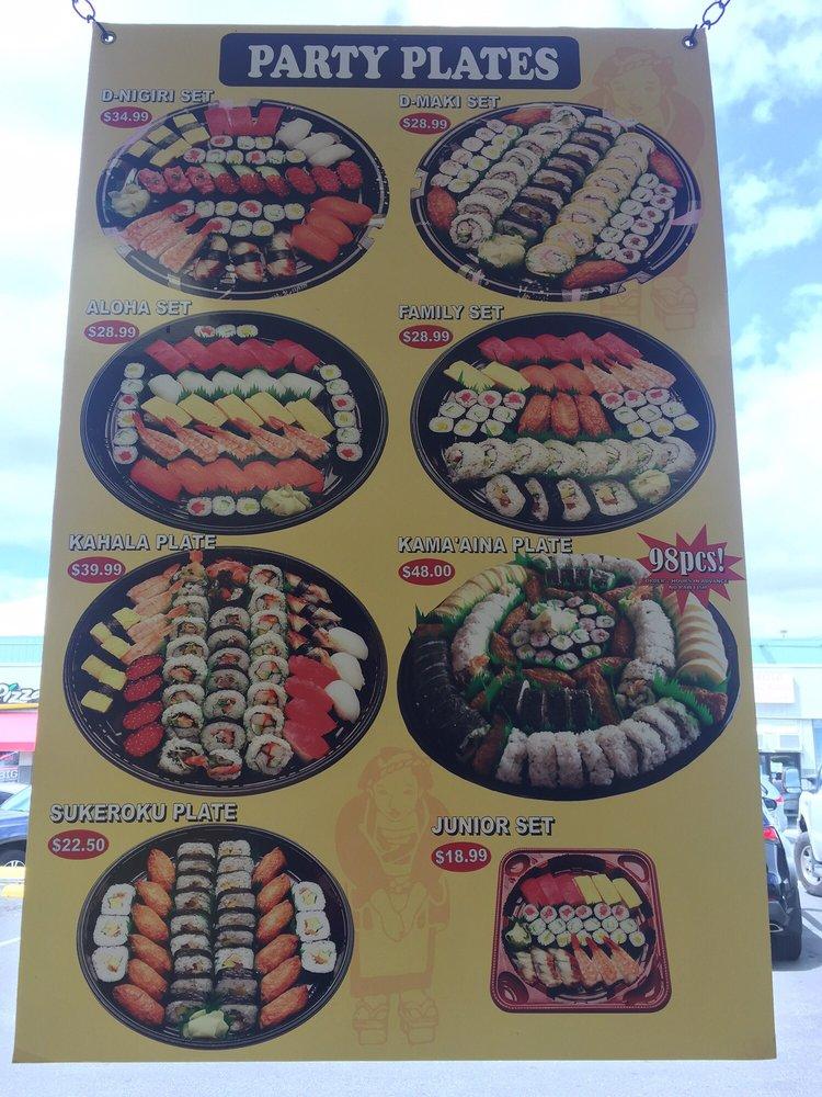 Menu at Kozo Sushi restaurant, Honolulu, S King St