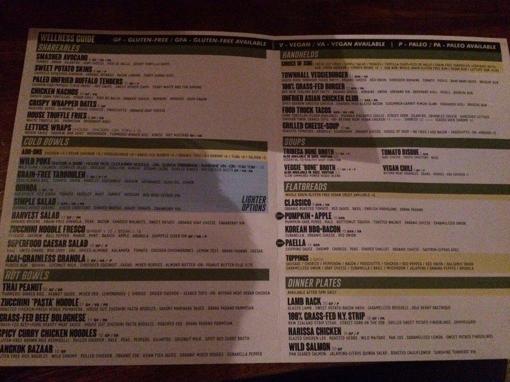 Menu at TownHall pub & bar, Cleveland