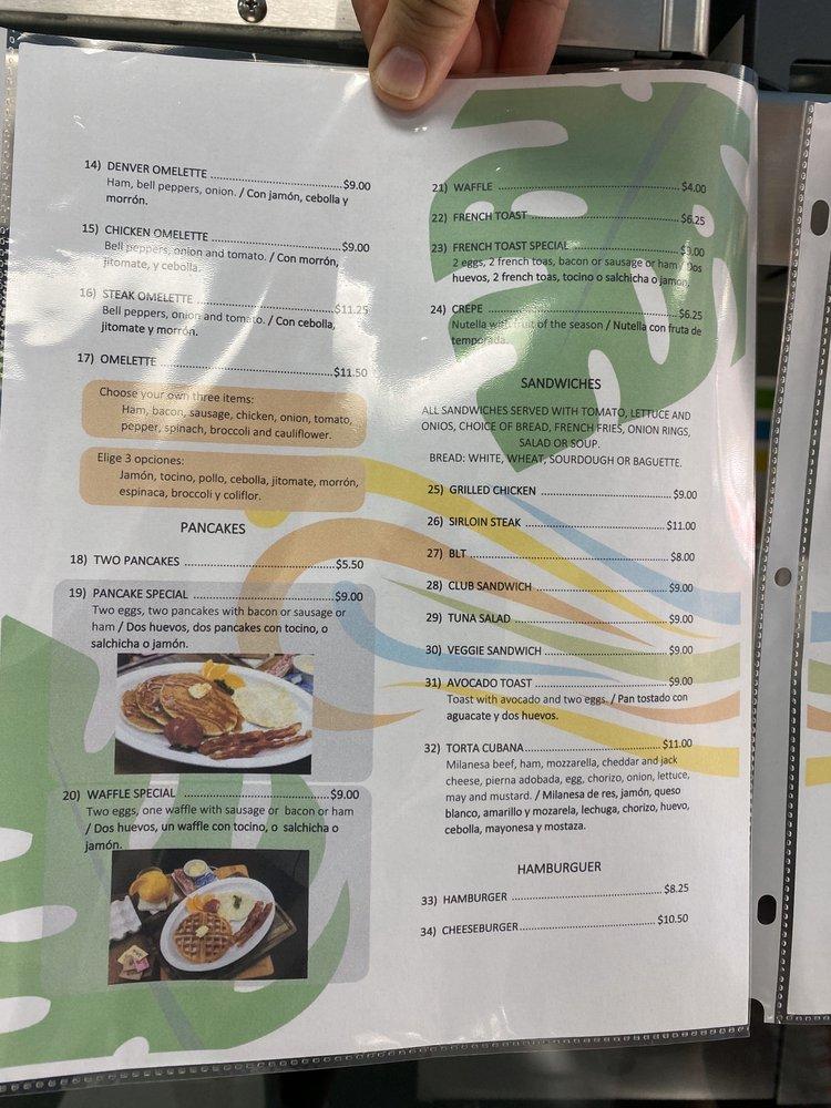Menu at El Capricho Restaurant, San Francisco